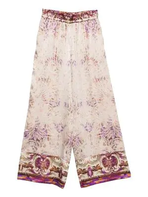 PIERRE-LOUIS MASCIA Printed Silk Trousers - Pink