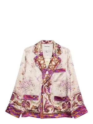 PIERRE-LOUIS MASCIA Printed Silk Jacket Pink