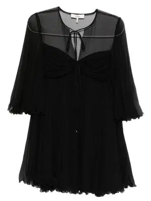 Chloé Silk Mini Dress - Black