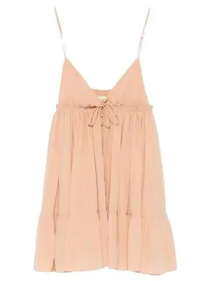 Chloé Silk Mini Dress - Pink