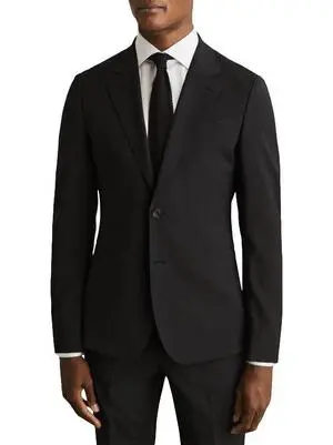 REISS Wool-blend Sport Coat - Black