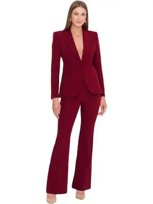 Generation Love Vera Crepe Blazer - Crimson