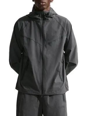 Nike Dri-fit Oversize Stretch Nylon Hooded Windrunner Jacket - Black