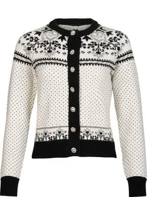 Generation Love Sade Fairisle Cardigan - Geometric/ White