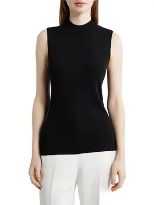 TAHARI ASL Sleeveless Mock Neck Sweater