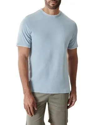 Robert Barakett Georgia Ss Crew W/trim - Fresh Blue