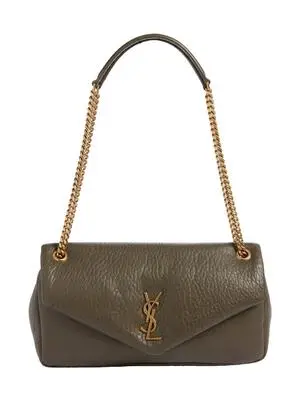 SAINT LAURENT Medium Calypso Leather Shoulder Bag