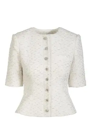 Generation Love Tashi Crystal Embellished Tweed Jacket - Cream
