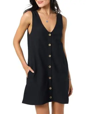 O'Neill Sanders Button-up Mini Dress - Black
