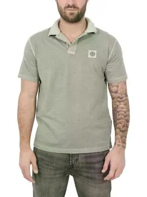 Stone Island Logo-patch Polo Shirt - Green