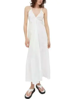 HERSKIND V-neck Midi Dress - White
