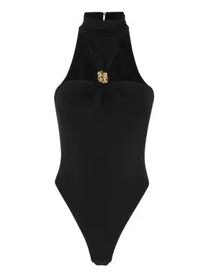 Elisabetta Franchi Halterneck Embellished Body - Black