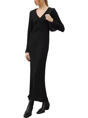 HERSKIND Long-sleeve Maxi Dress - Black