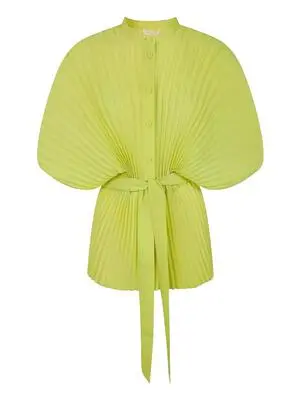 TWINSET Pleated Tie Blouse - Yellow