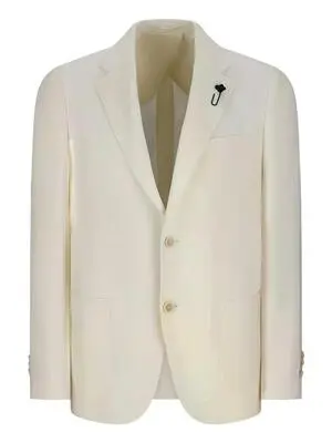 LARDINI Single-breasted Blazer - Neutrals