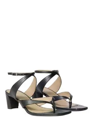 LEMAIRE Heeled Thong Sandals - Black