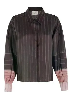 ALYSI Striped Shirt - Brown