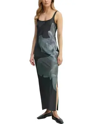 SAMSOE SAMSOE Printed Slip Maxi Dress - Black
