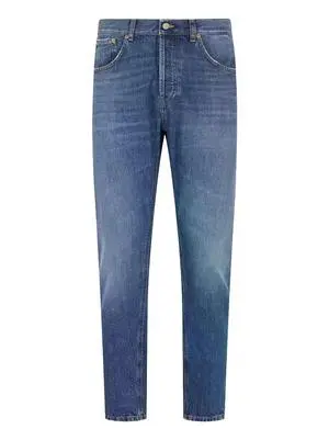 DONDUP Five-pocket Tapered Jeans - Blue