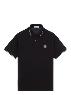 Stone Island Compass Patch Polo Shirt - Black