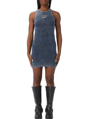 DIESEL® Ribbed Sleeveless Mini Dress - Blue