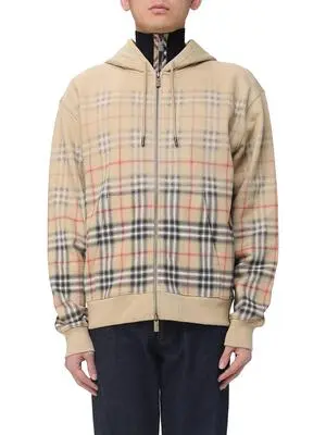 Burberry Printed Zip-up Hoodie - Beige