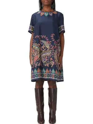 Etro Paisley Print Dress - Blue