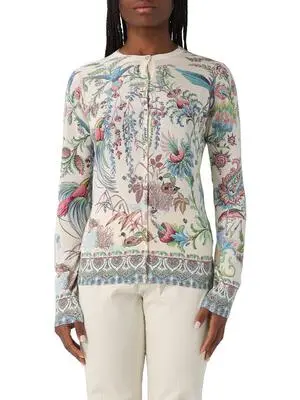 Etro Paisley Print Cashmere And Silk Cardigan - Brown