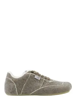 MAISON MARGIELA Anatomic Washed Cotton Canvas Sneakers - Grey