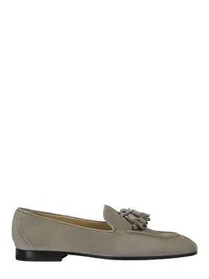 DOUCAL'S Doucal's Suede Loafers With Tassels Grey