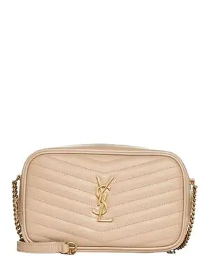 Saint Laurent Lou Mini Camera Bag - Tan