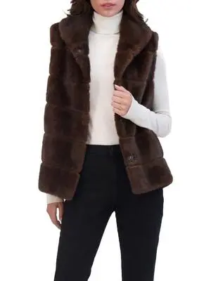 LYLA GRANT Faux Fur Mink Vest