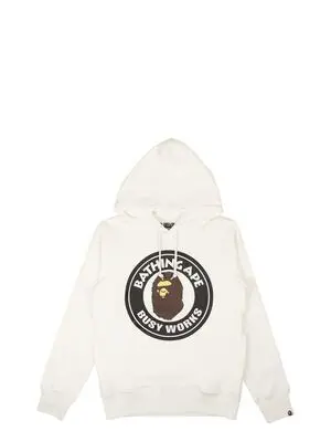 A BATHING APE Busy Works Pullover Hoodie - White
