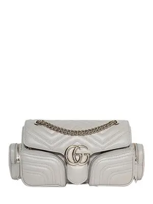 Gucci Marmont Small Multi Pocket Bag - Grey