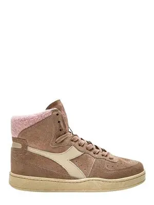 DIADORA Mi Basket Shearling High-top Sneakers - Brown