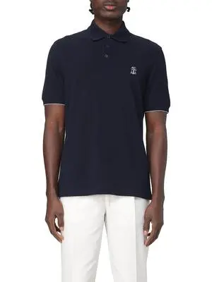 Brunello Cucinelli Polo Shirt Men Blue