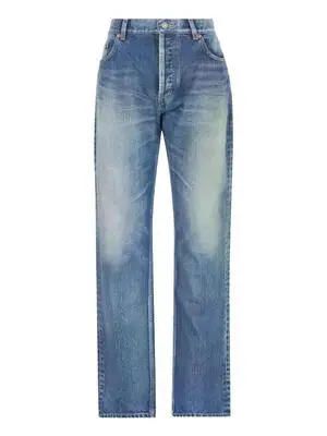 Saint Laurent Buttoned Jeans - Blue