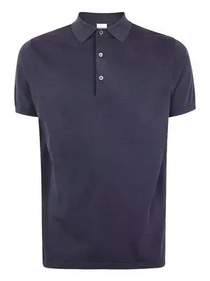 Aspesi Short-sleeve Buttoned Polo Shirt - Blue