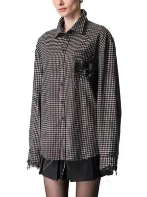 ARTICLE TEN Check-pattern Shirt - Black