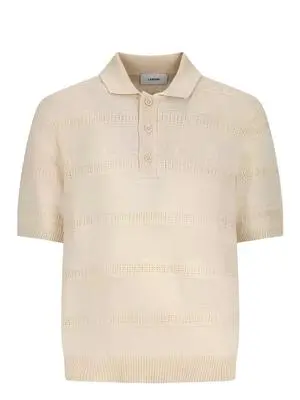 LARDINI Knit Polo Shirt - Neutrals