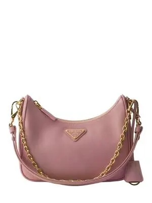 Prada Mini Re-edition Leather Shoulder Bag - Pink