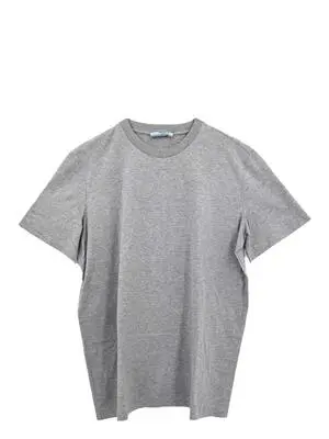 Prada Logo Appliqué T-shirt - Grey