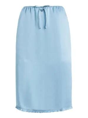 Prada Silk-satin Midi Skirt - Blue