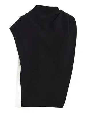 Proenza Schouler Elsa Draped Crepe Top - Black