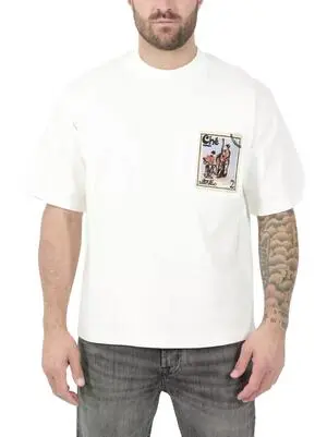 CHE Santiago Printed Pocket T-shirt - White