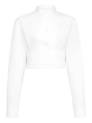 Alaïa Cotton Cropped Shirt - White