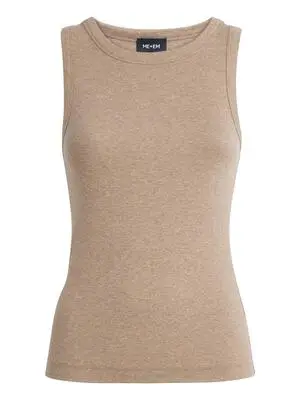 ME+EM Organic Cotton-blend Tank Top - Brown