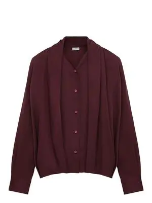 Loewe Silk Pyjama Blouse - Burgundy