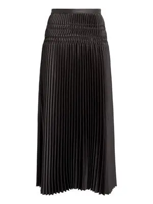 JOSEPH Hayes Pleated Midi Skirt - Brown
