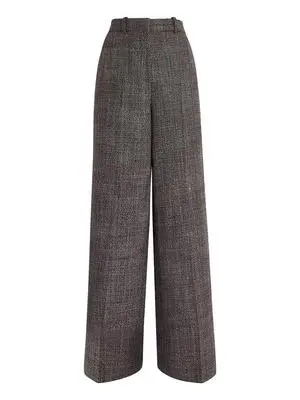 JOSEPH Virgin Wool Hawley Straight Trousers - Brown